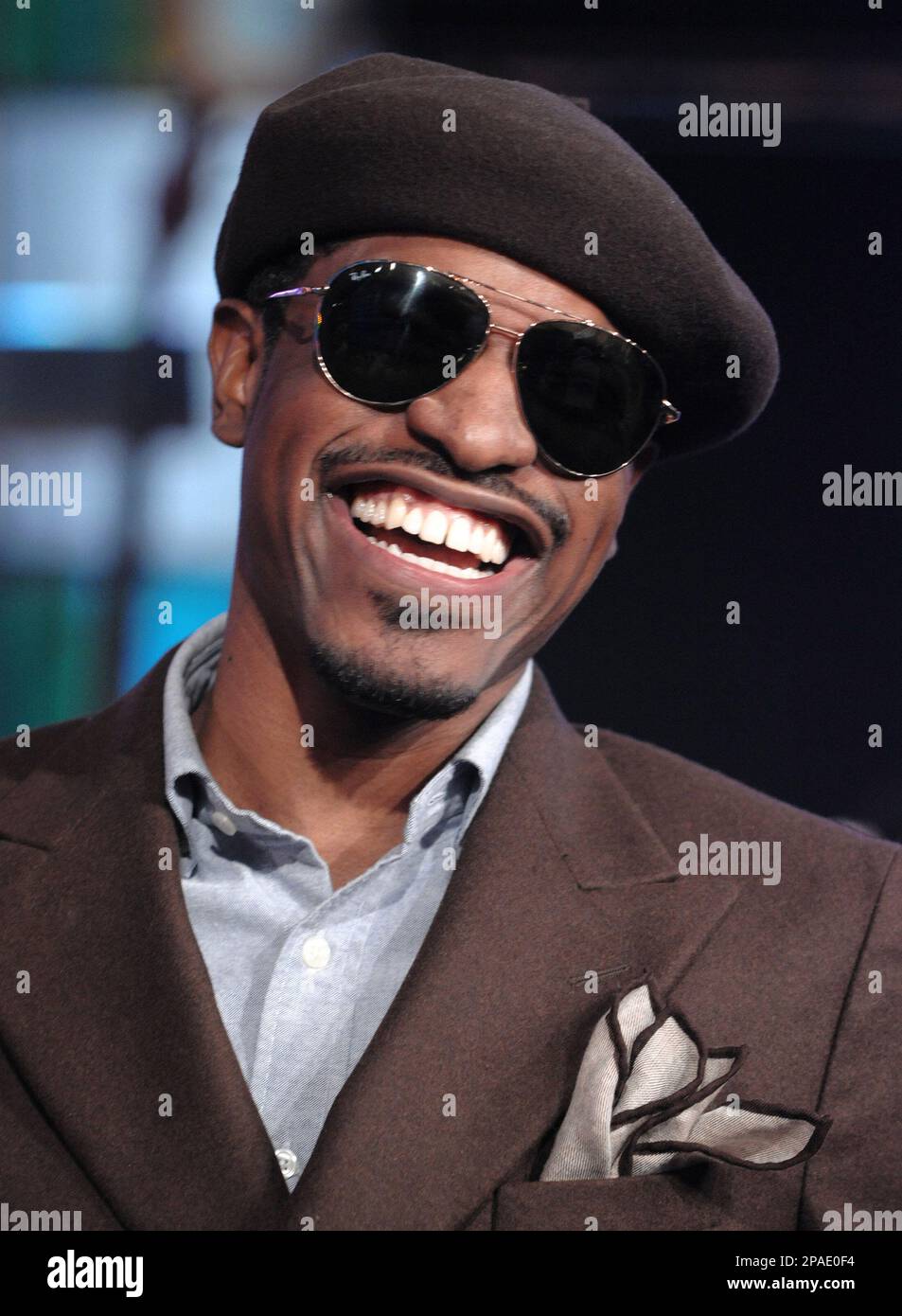 Actor Andre Benjamin makes an appearance at MTV Studios in Times Square ...