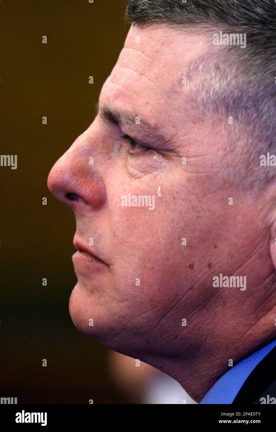 A tear runs down the face of Ned Davis, father of murder victim Jessie ...