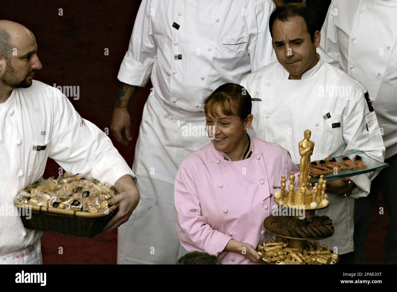 Chefs parade food with Oscar shapes at the start of the 80th Academy ...