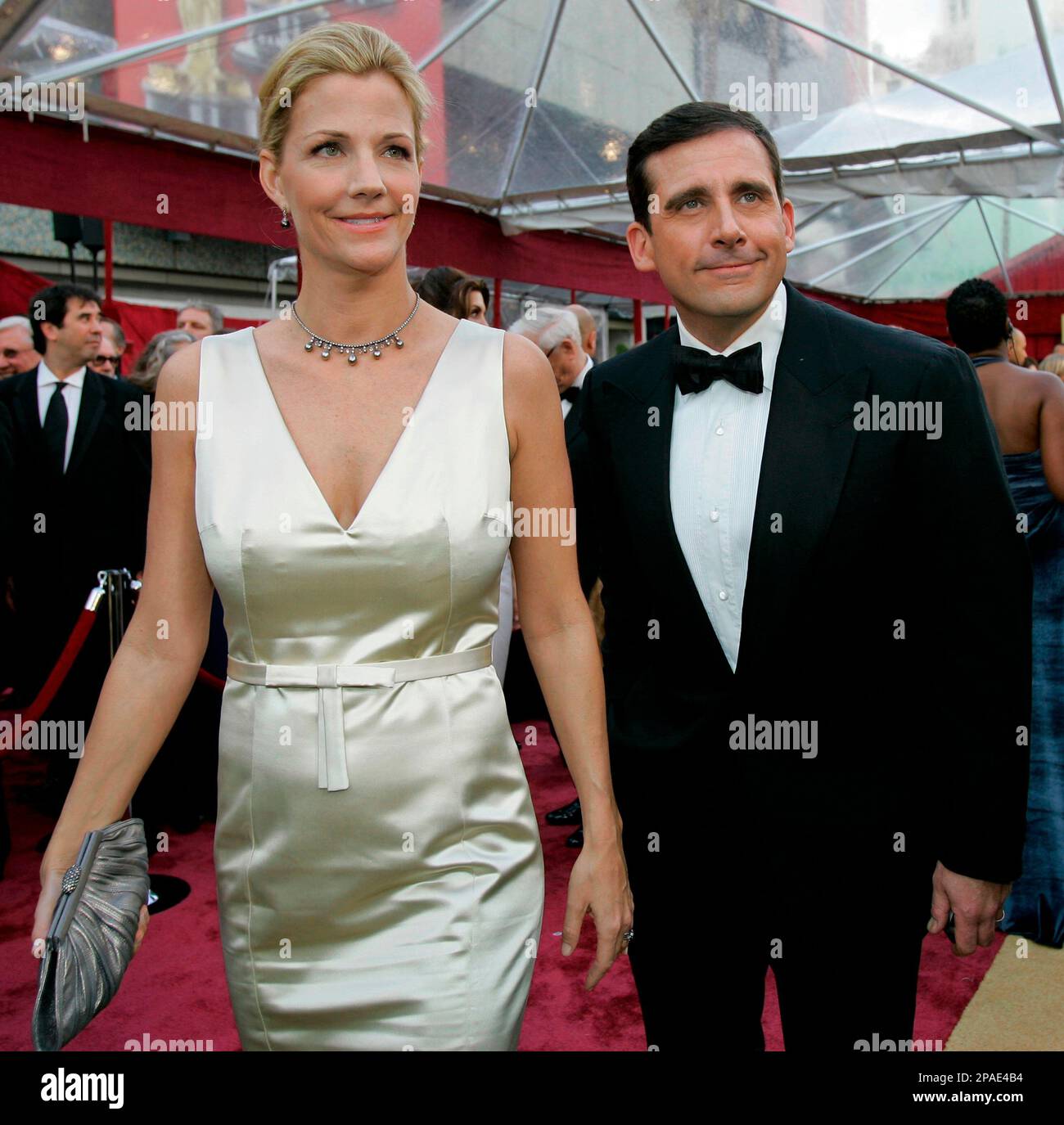Steve Carell and his wife Nancy Walls arrive for the 80th Academy ...