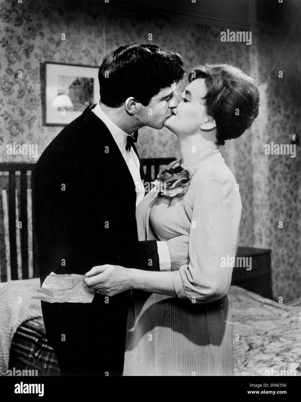 Alan Bates, Pauline Delaney, on-set of the British Film, "Nothing But ...