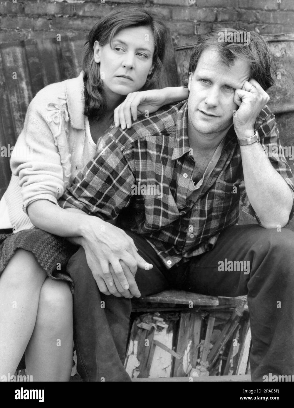 Christine Lahti, Jeff Daniels, on-set of the Television Film, "No Place Like Home", CBS, 1989 ...