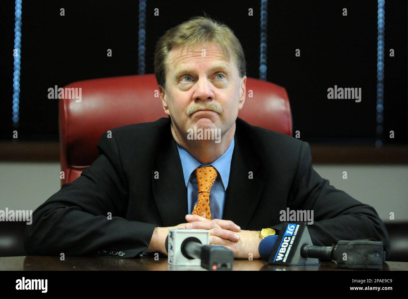 Wicomico County State's Attorney Davis R. Ruark pauses during a news ...