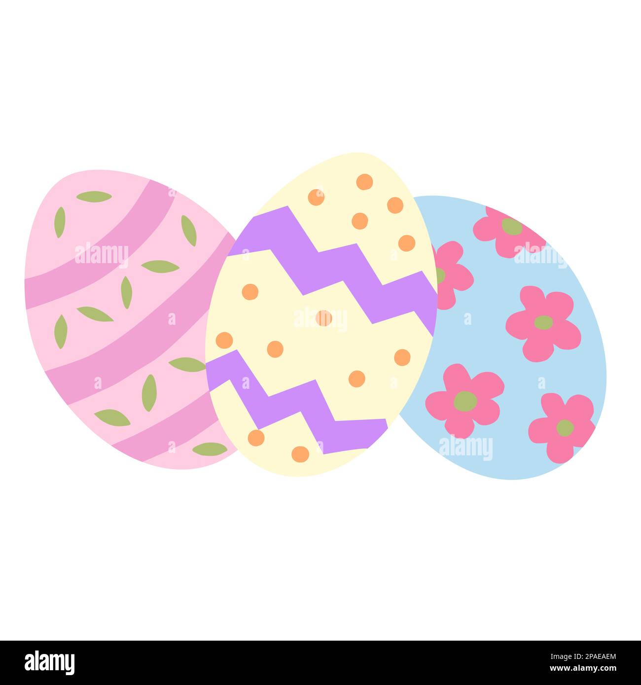 Colourful Easter eggs, doodle style vector illustration Stock Vector ...