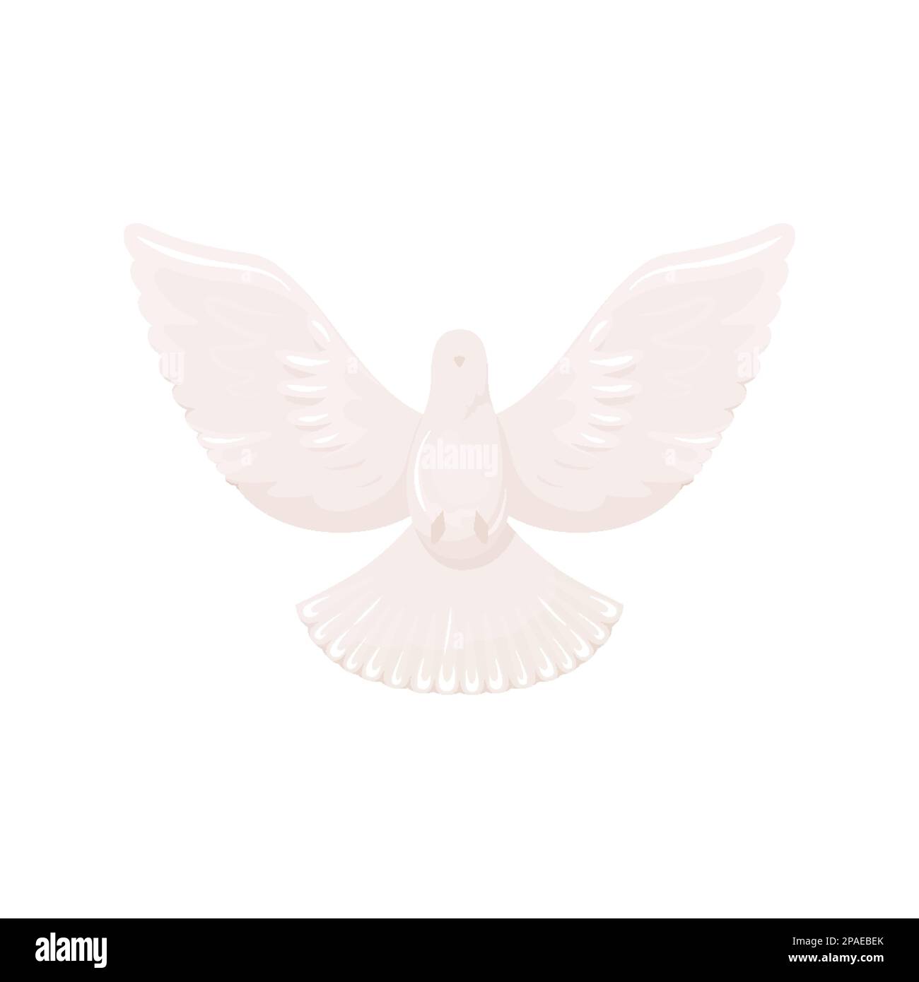 Heaven dove bird wing figurine ceramic white flat. Statuette smooth ...