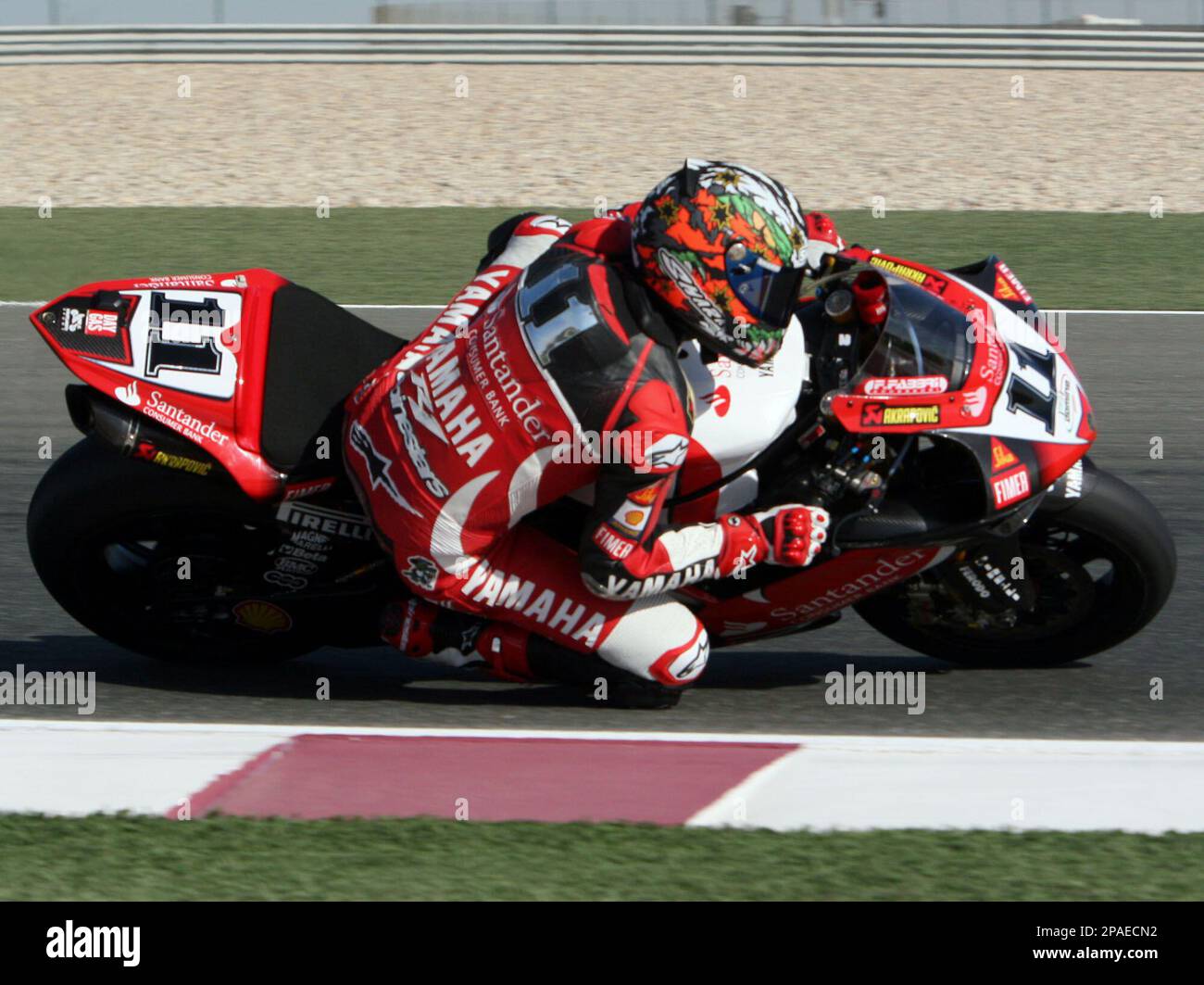 Australia's Troy Corser on his Yamaha Motor Italaia WSB speeds around ...