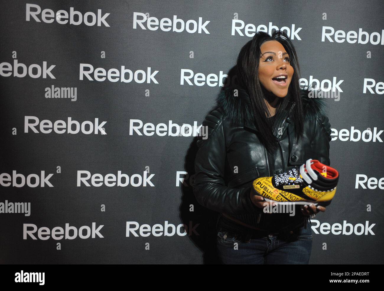 Rapper Lil' Kim arrives at the Reebok party, unveiling it's "Freestyle ...
