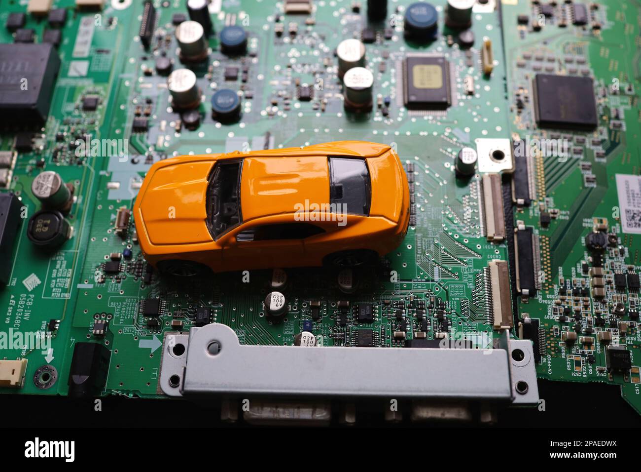 An image photo of the semiconductor shortage and the car industry Stock ...