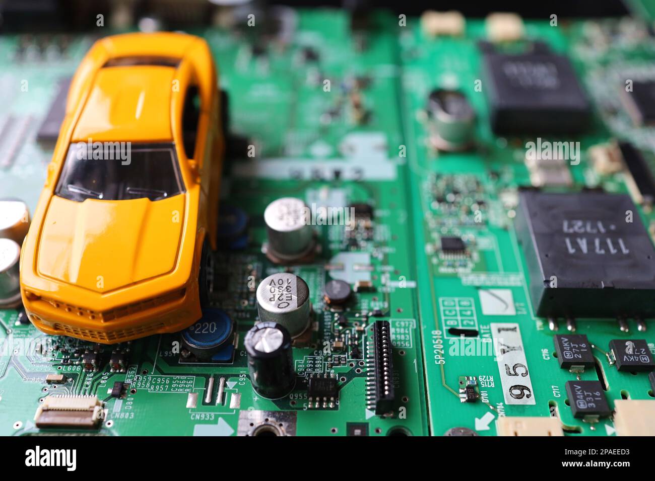 An image photo of the semiconductor shortage and the car industry Stock ...