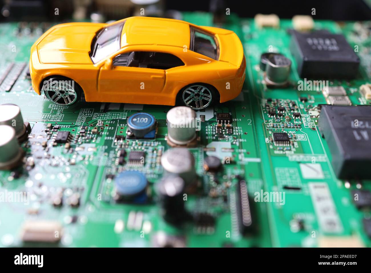 An image photo of the semiconductor shortage and the car industry Stock ...