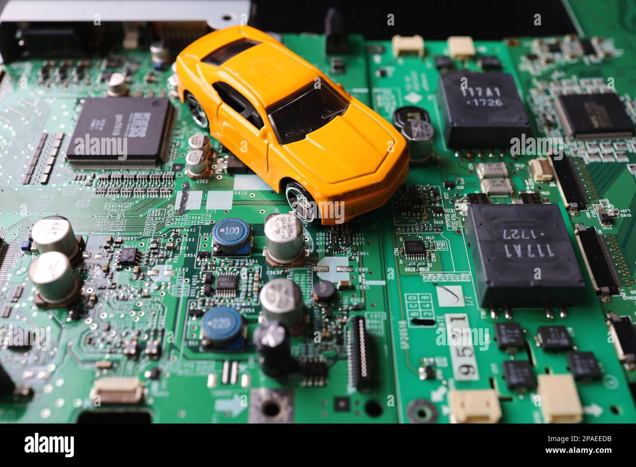 An image photo of the semiconductor shortage and the car industry Stock ...