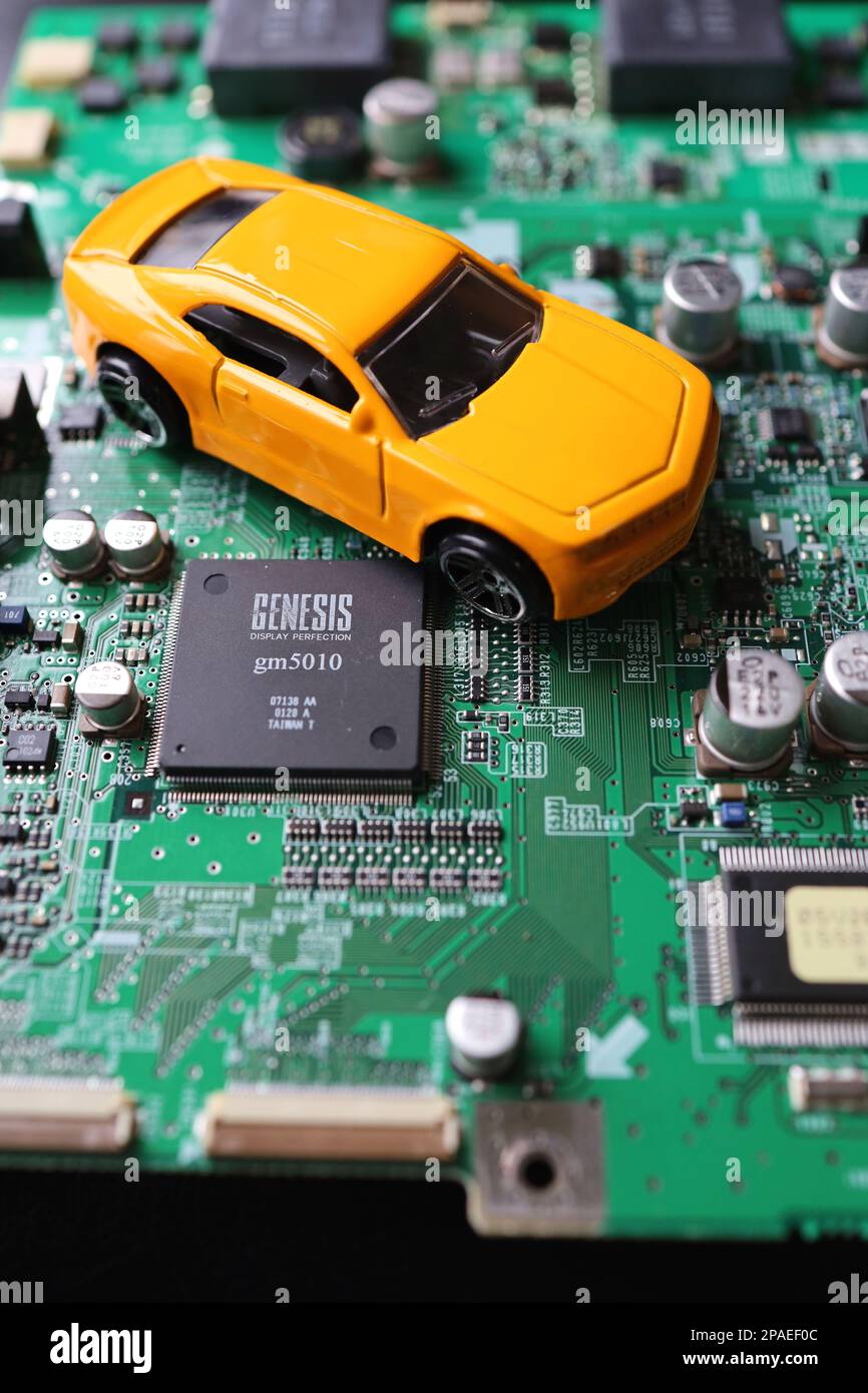 An image photo of the semiconductor shortage and the car industry Stock ...
