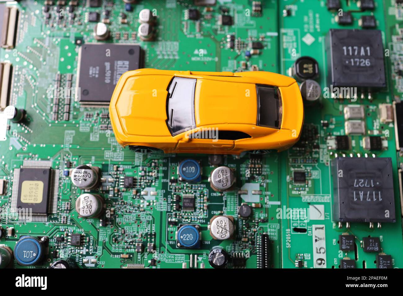 An image photo of the semiconductor shortage and the car industry Stock ...