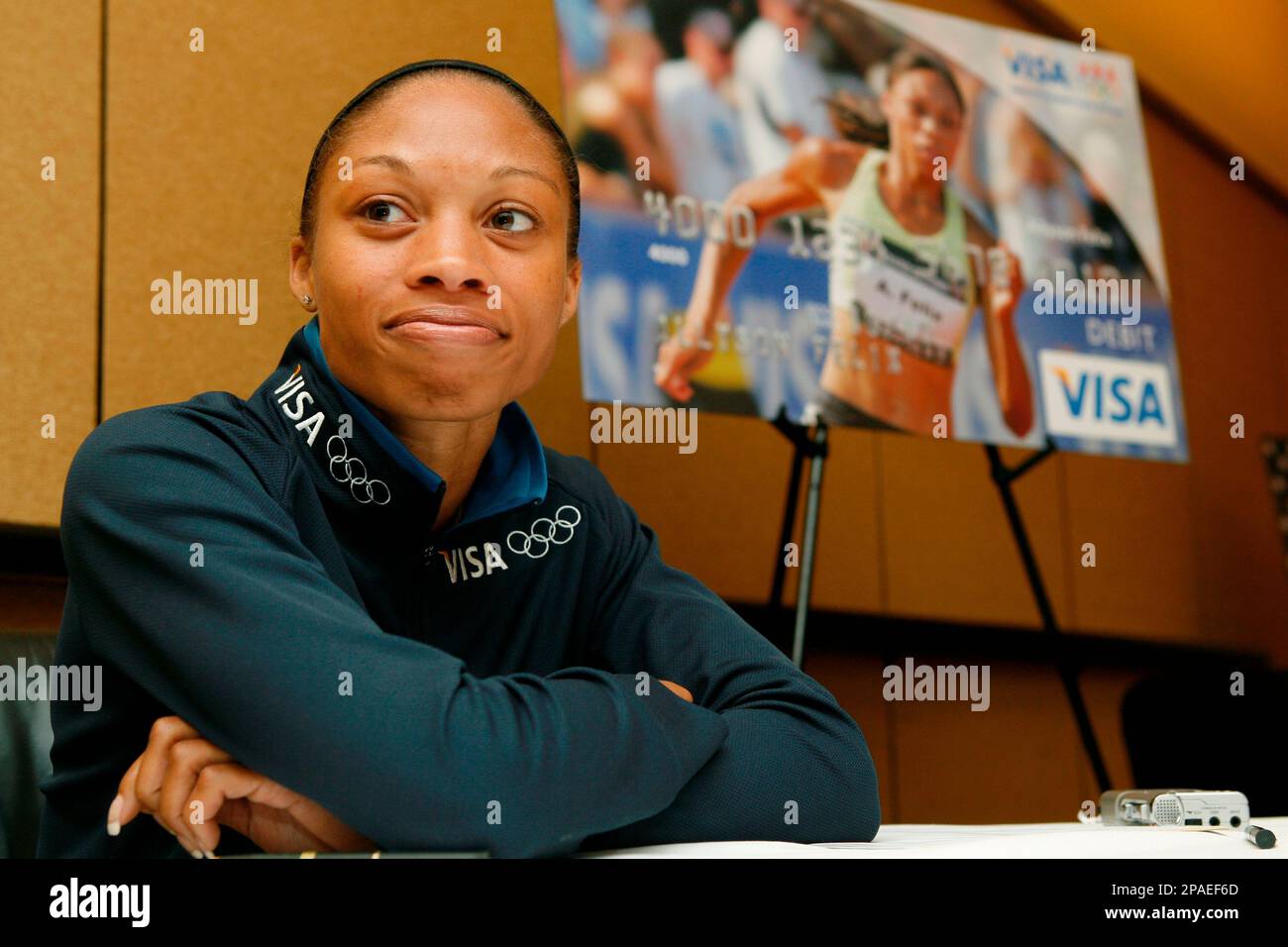 U.S. Olympic silver medal-winning sprinter Allyson Felix of Los Angeles ...