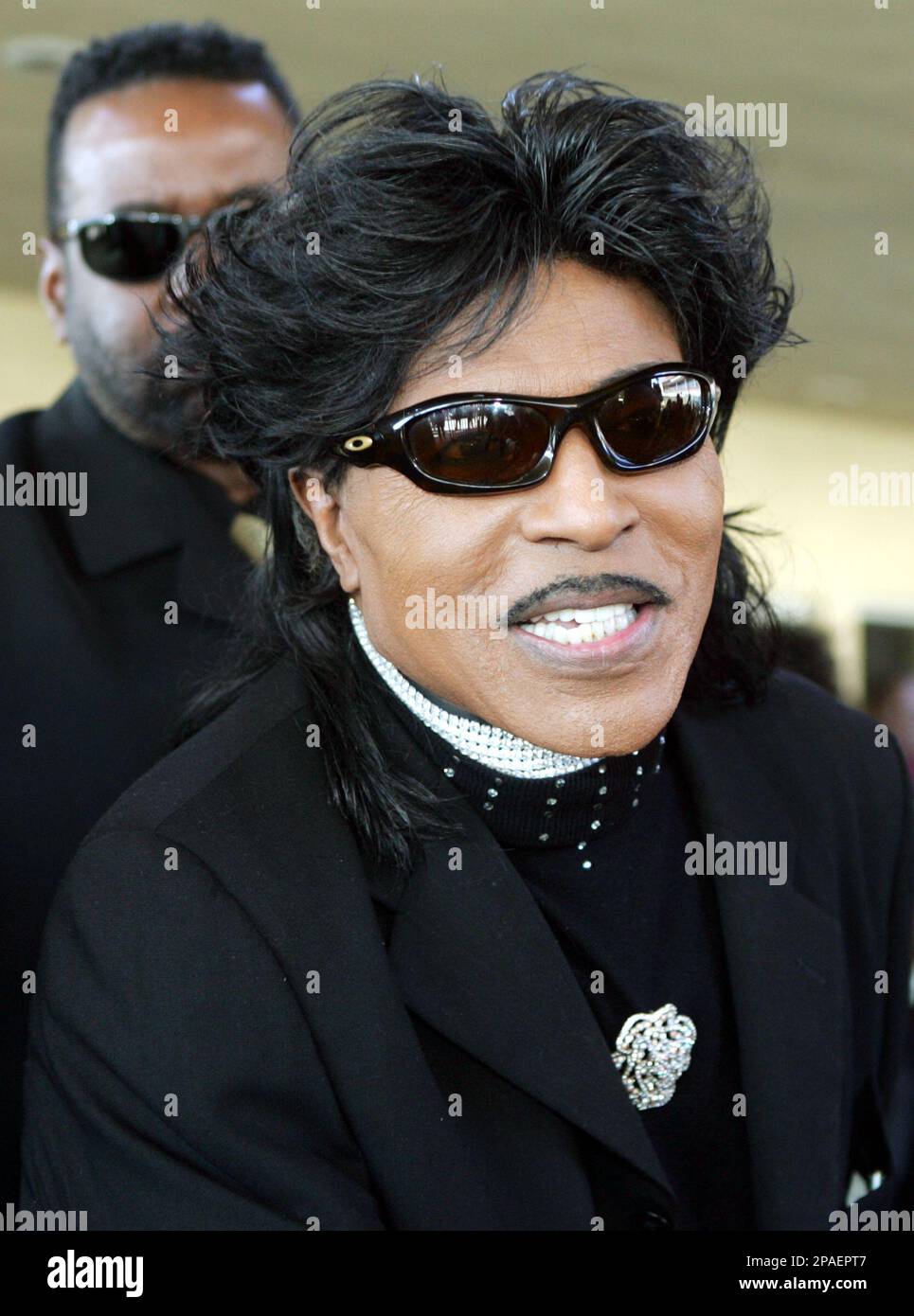 ** FILE ** Little Richard arrives at the funeral for singer Lou Rawls ...