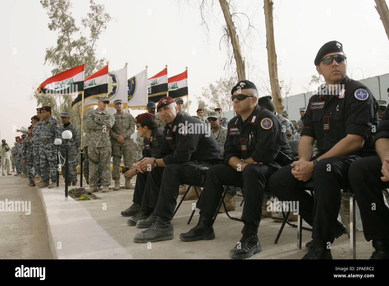 Italian Carabinieri watch Iraqi national police graduates demonstrate ...