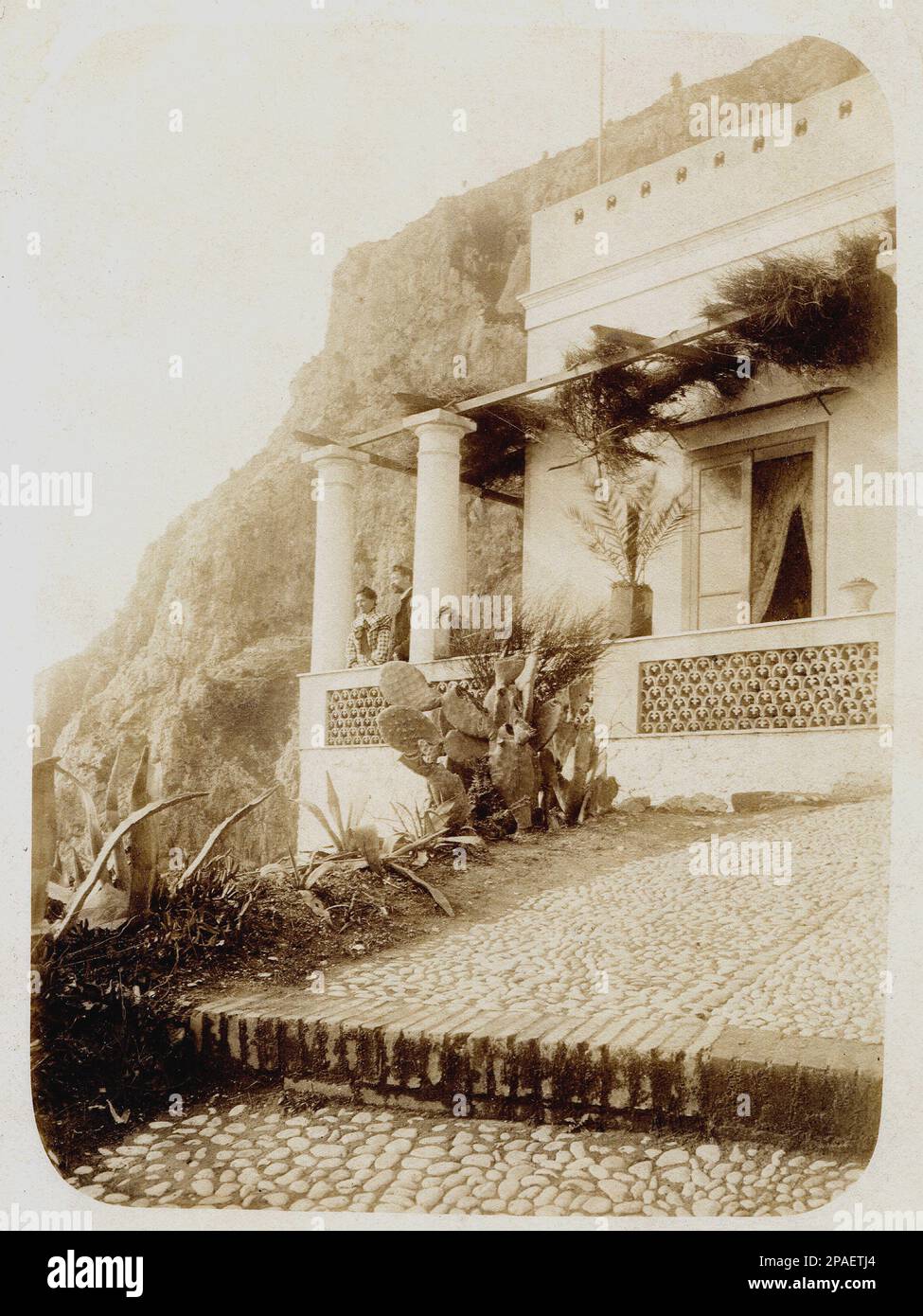 1895 c. , Isle of CAPRI , Italy : Two tourists at home , MARINA PICCOLA ...