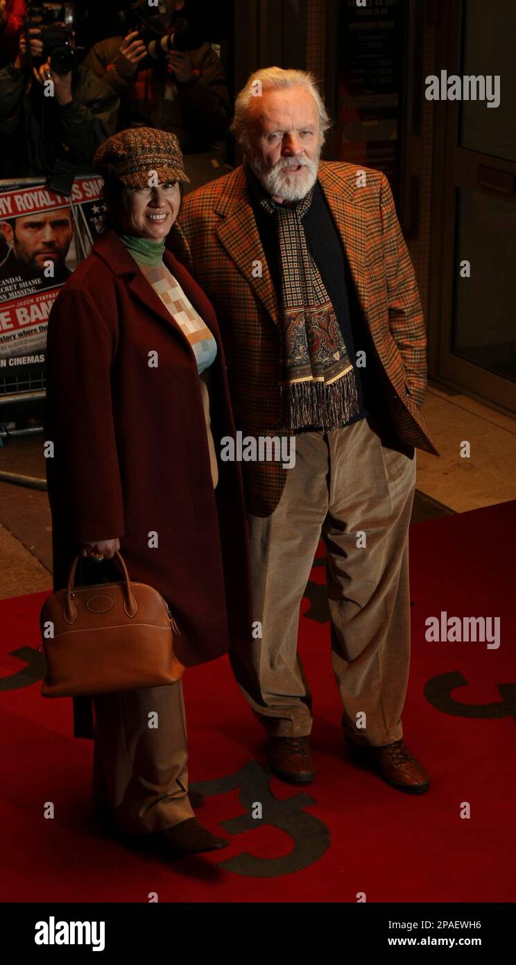 British actor Anthony Hopkins, right, poses for photographers as he ...