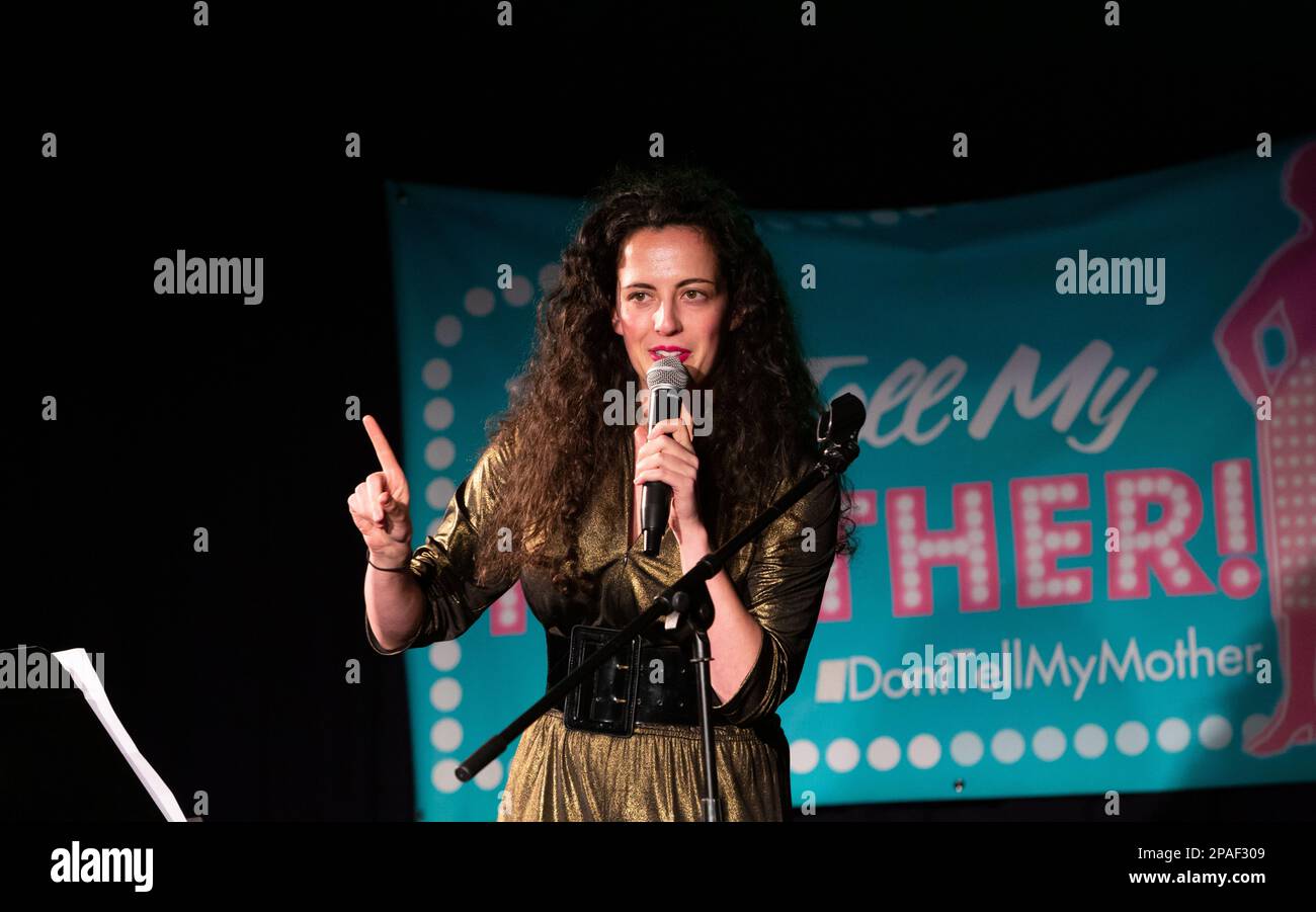 Hannah Friedman performing onstage Stock Photo - Alamy