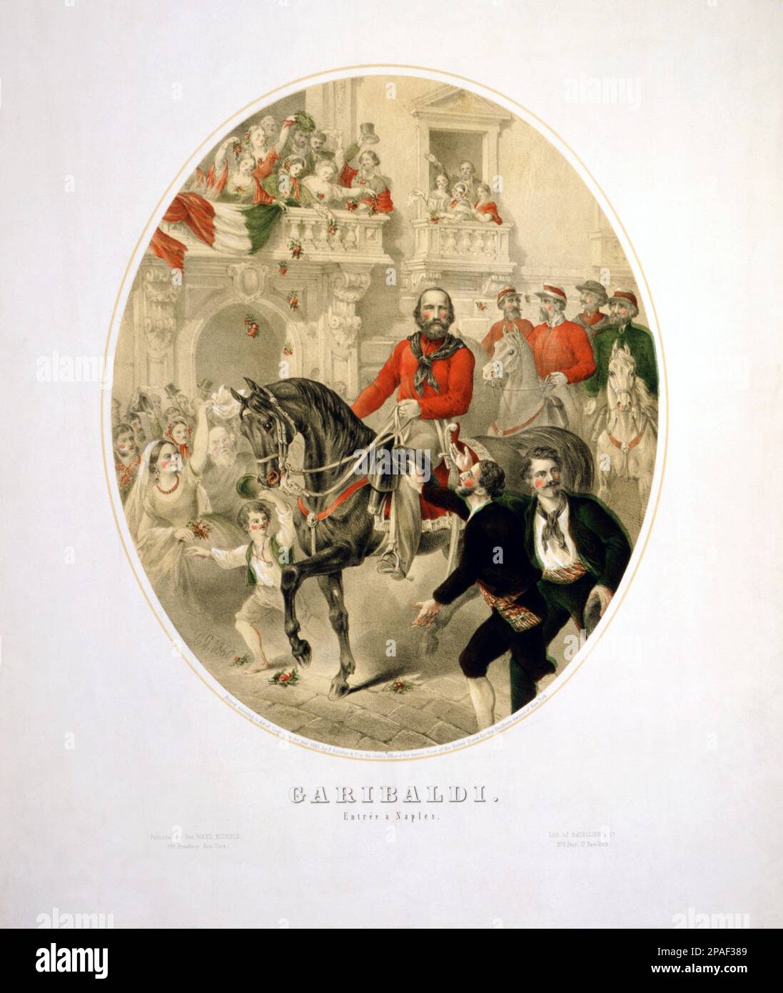 1860 , NAPLES , ITALY : The italian politician GIUSEPPE GARIBALDI ...