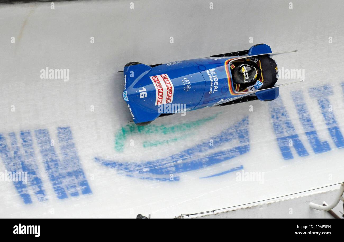 Bob Germany 2 with pilot Thomas Florschuetz and brakeman Mirko Paetzold ...