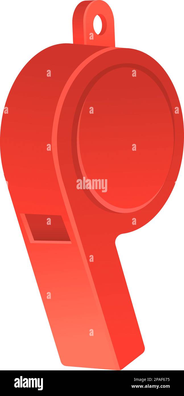 Red sport whistle stock vector illustration isolated on white ...