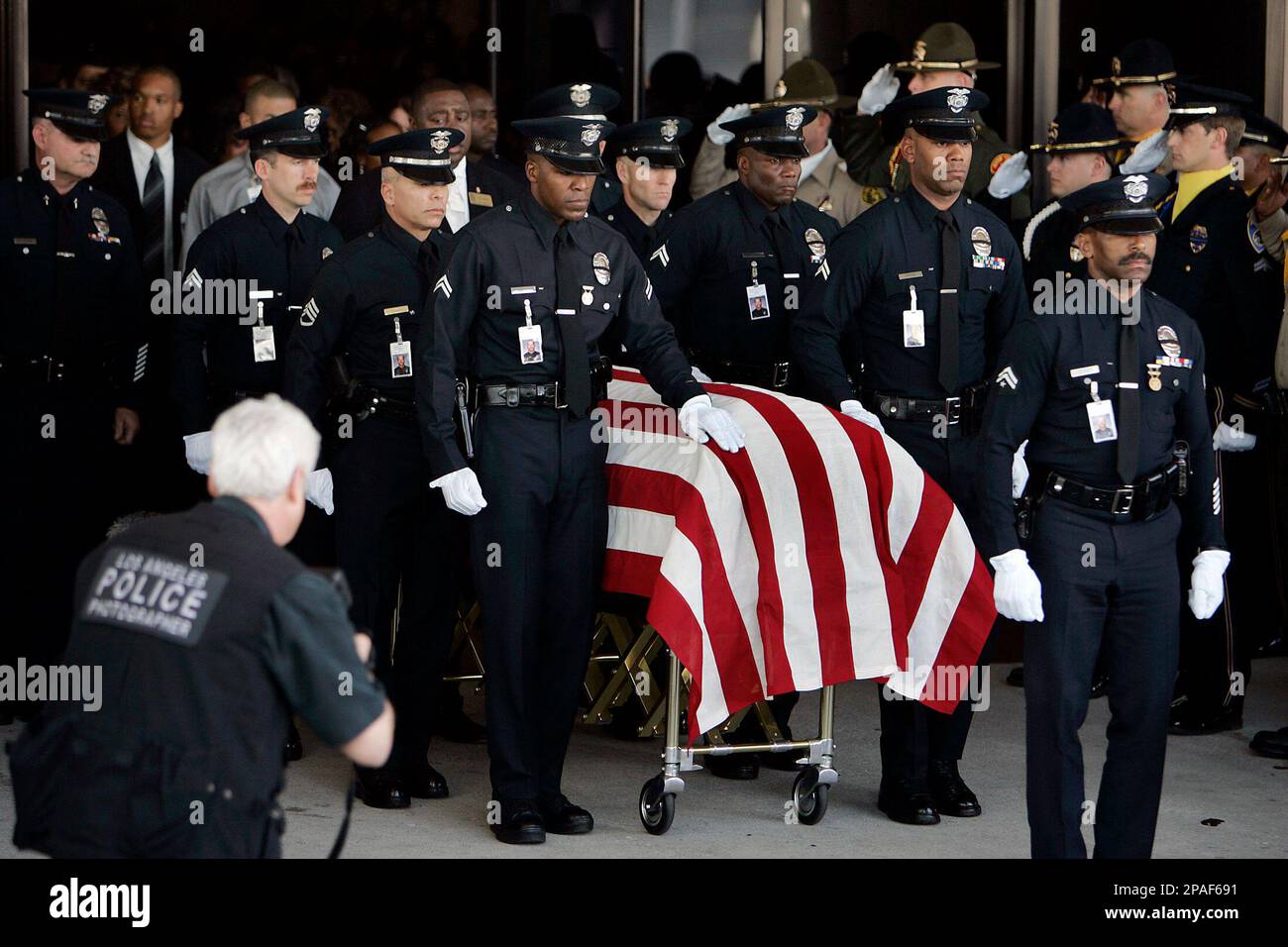 Funeral for Los Angeles Police Department SWAT officer Randal Simmons ...