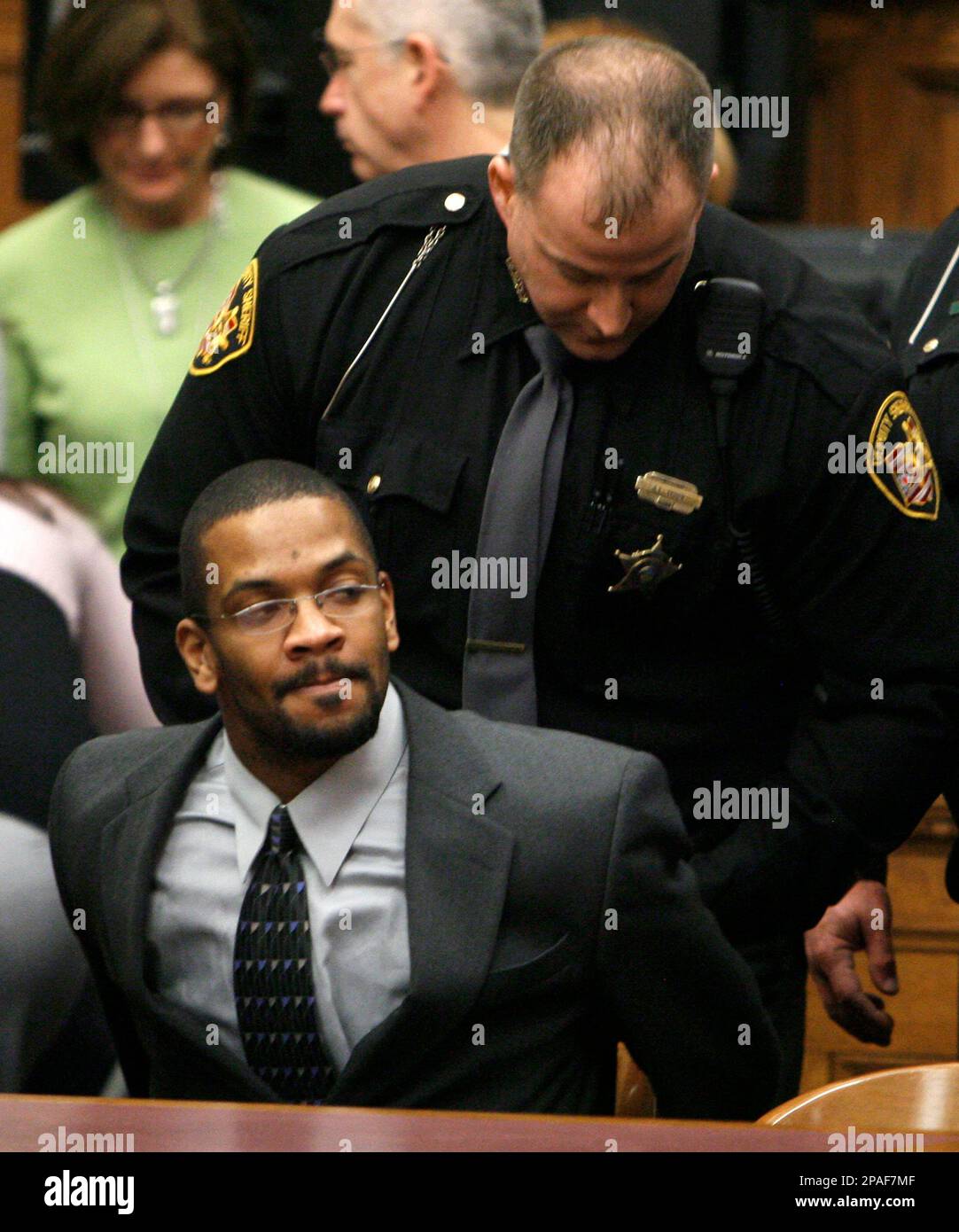 Bobby Cutts Jr. is handcuffed by a deputy sheriff after the verdicts ...