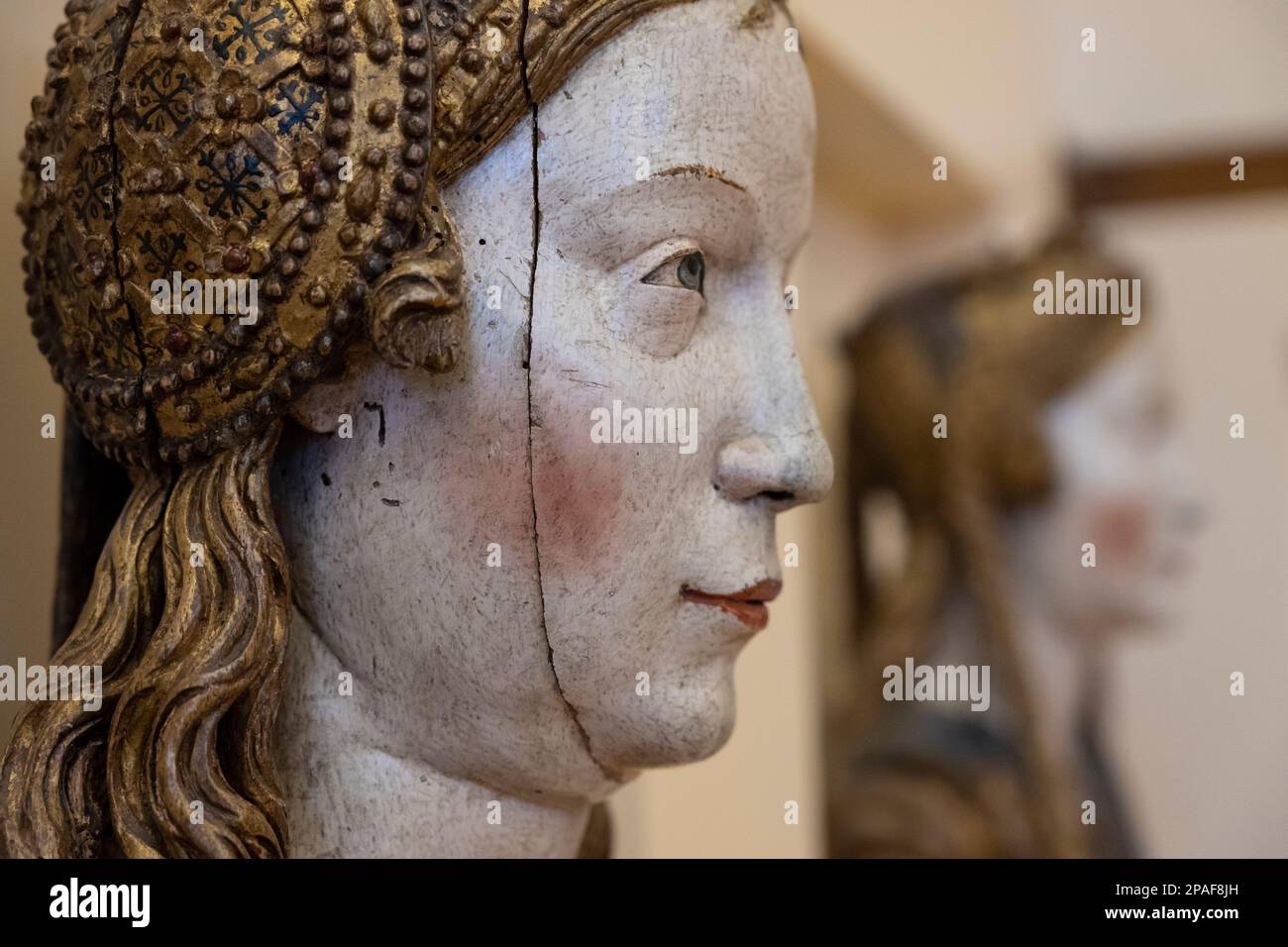 Reliquary bust depicting one of the Eleven Thousand Virgins on display ...