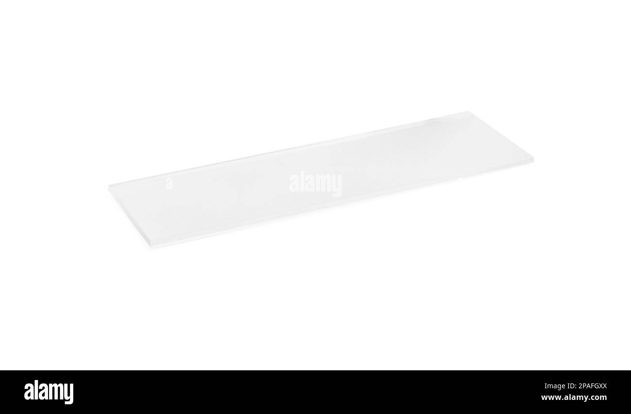 Clean glass microscope slide isolated on white Stock Photo - Alamy
