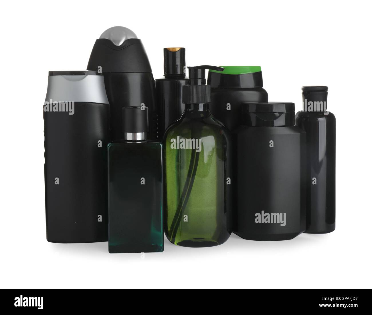 Many different cosmetics products on white background Stock Photo - Alamy