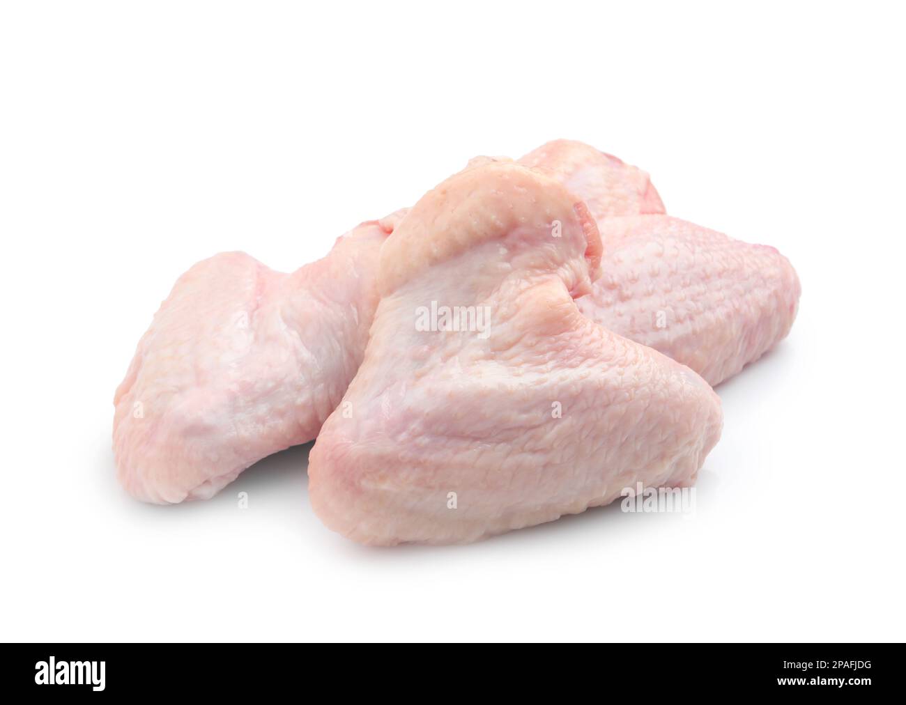 Raw chicken wings on white background. Fresh meat Stock Photo - Alamy