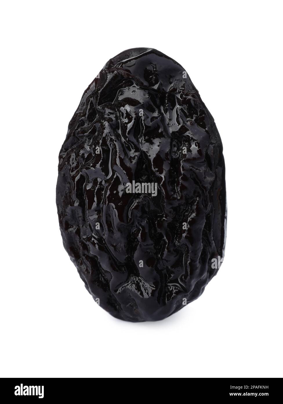 One sweet dried prune isolated on white Stock Photo - Alamy