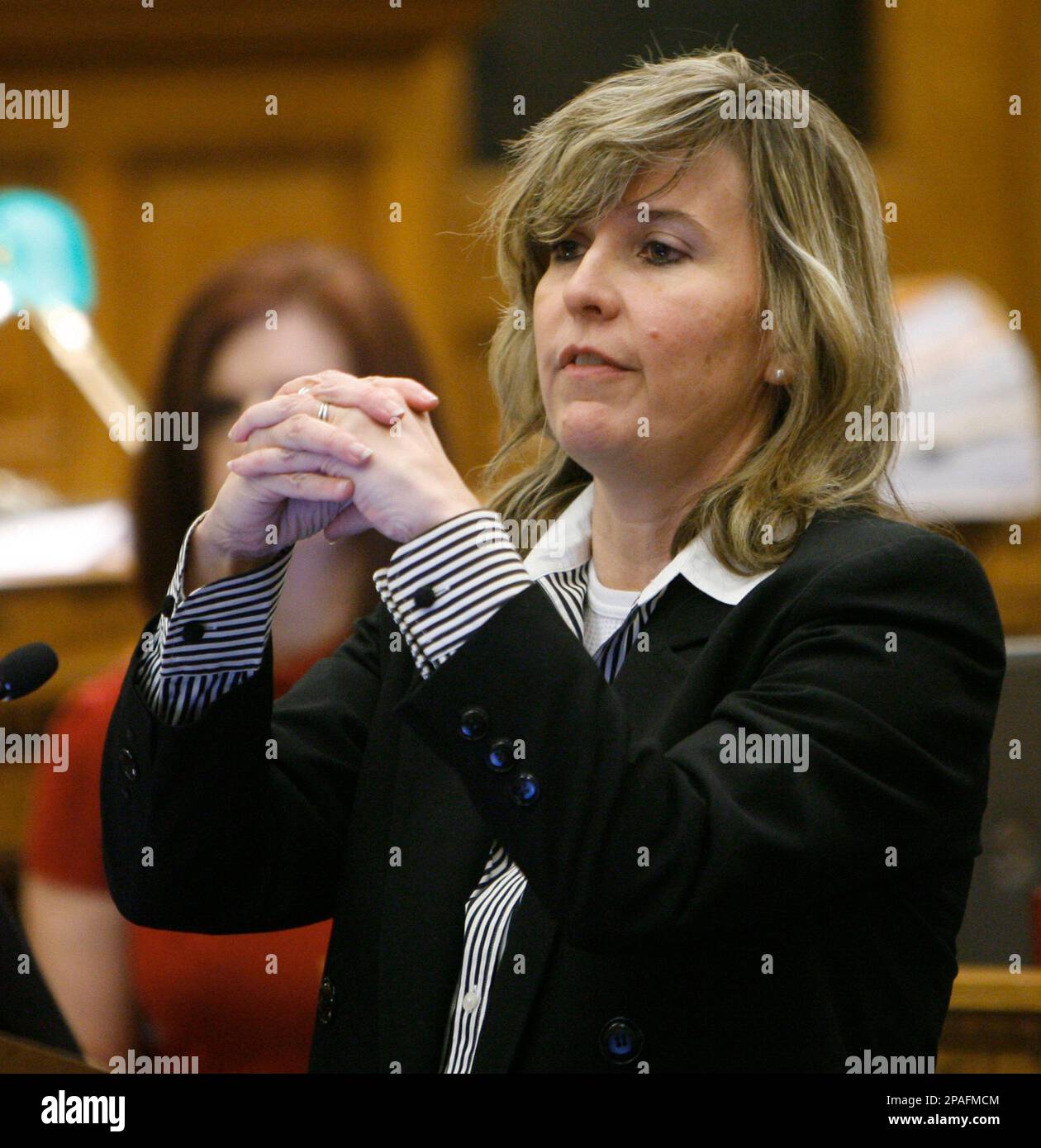 Defense attorney Carolyn K. Ranke gives closing arguments in the Cutts ...