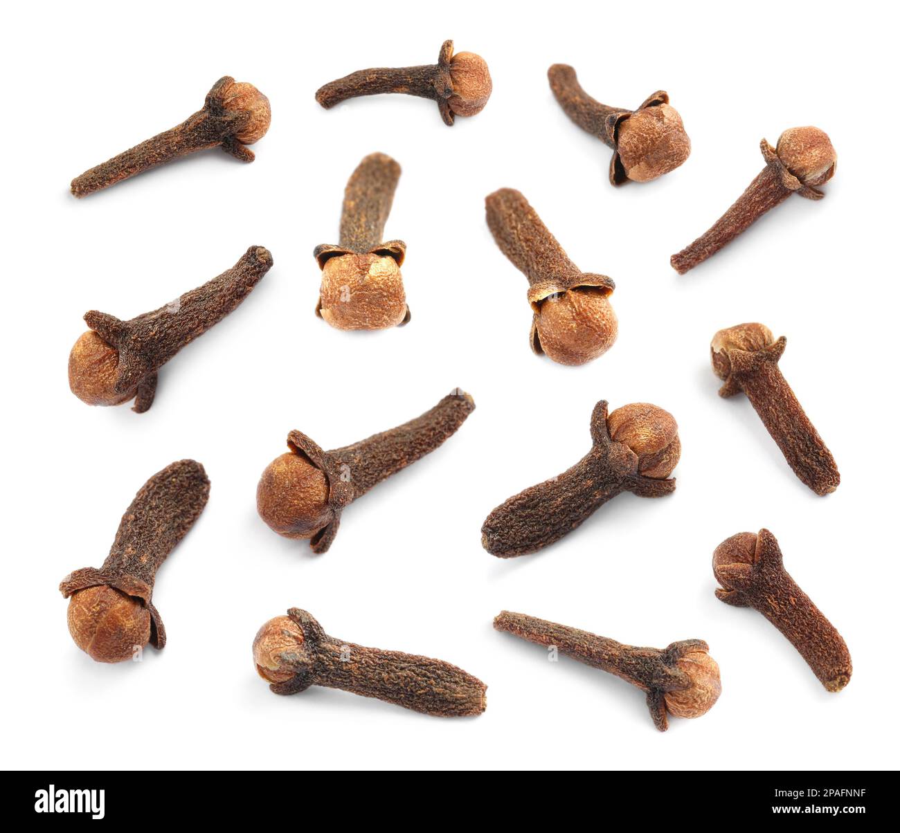 Set with aromatic dried cloves on white background Stock Photo - Alamy