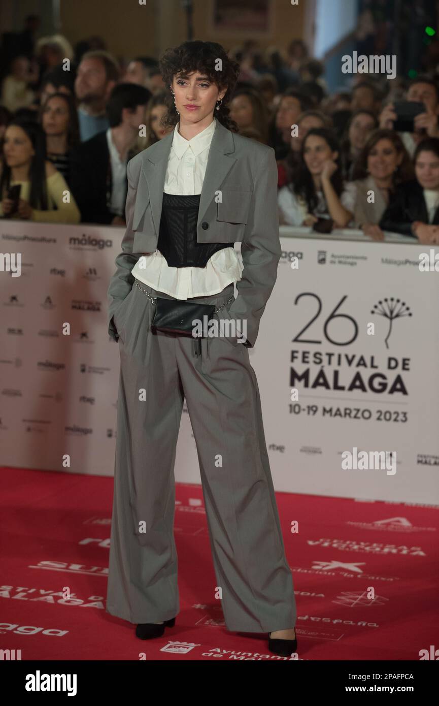 Malaga, Spain. 11th Mar, 2023. Spanish actress Abril Montilla poses on ...