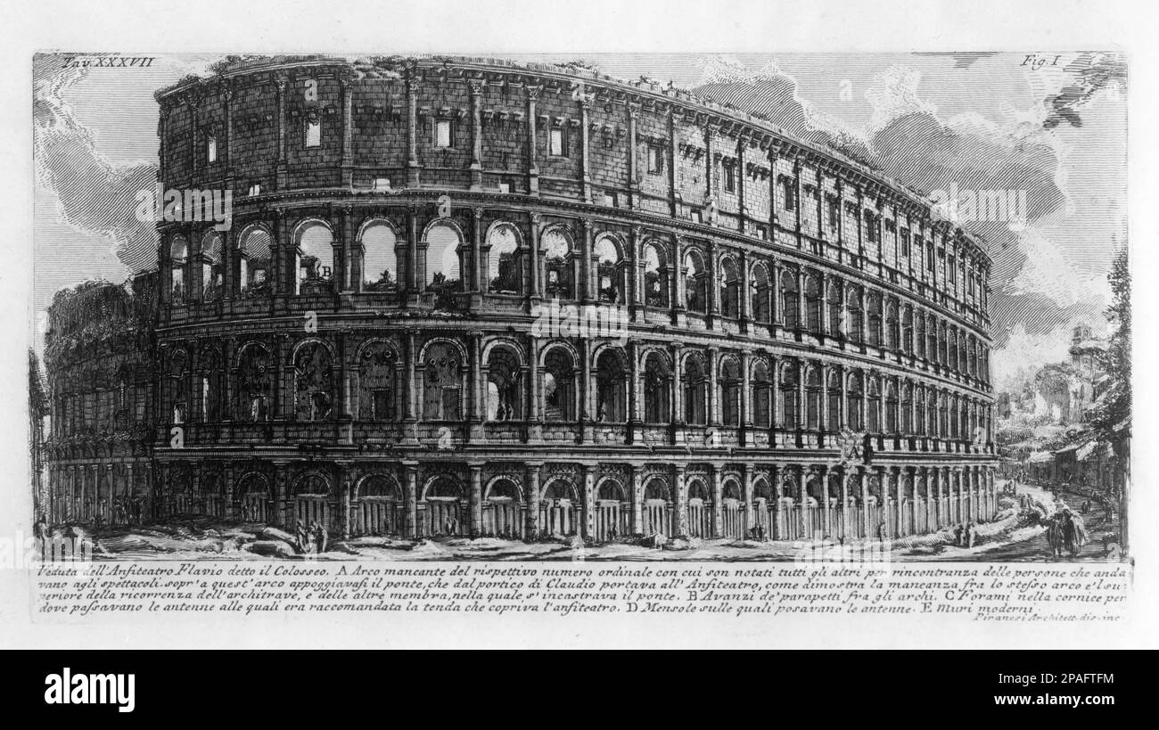 1756 : Engraving by italian artist GIOVANNI BATTISTA PIRANESI ( 1720 ...