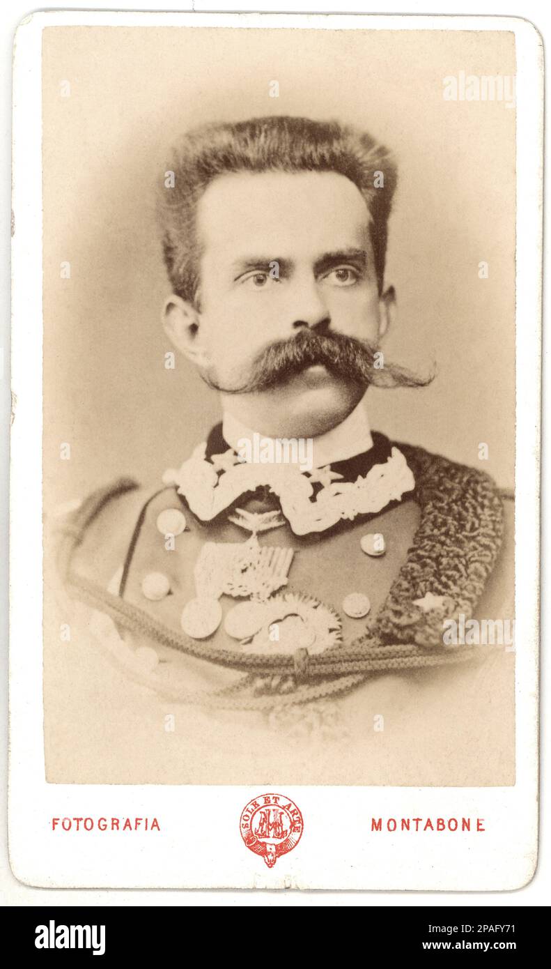 1870 ca , Roma , Italy : The official portrait of King of Italy UMBERTO ...