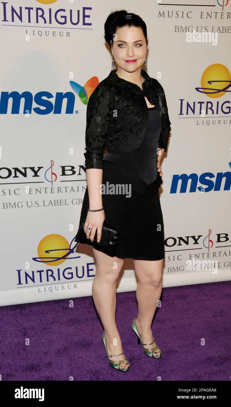 Amy Lee of the band Evanescence arrives at the Clive Davis Pre-Grammy ...