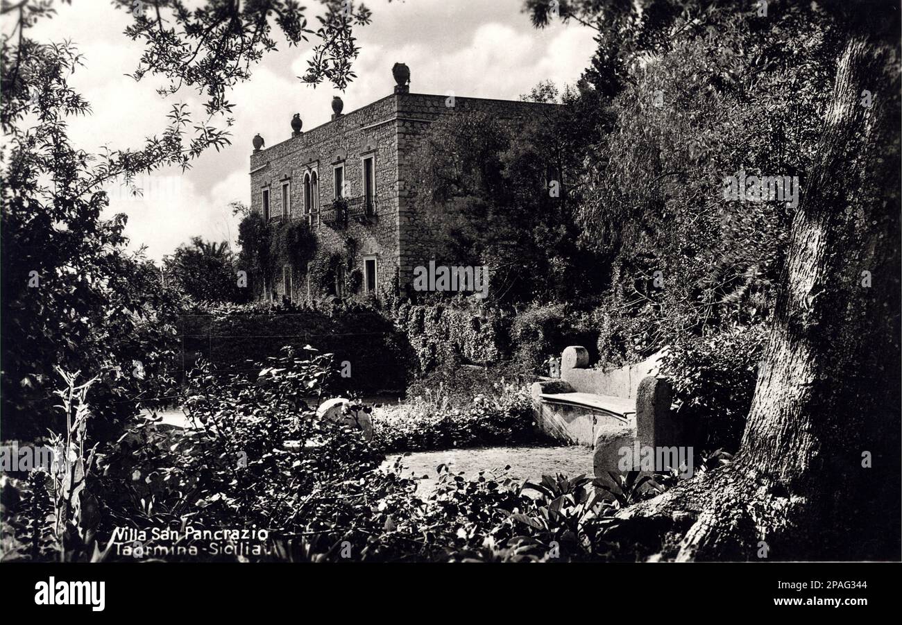 1940's , TAORMINA , Sicily , ITALY : The Villa San Pancrazio , Taormina ...