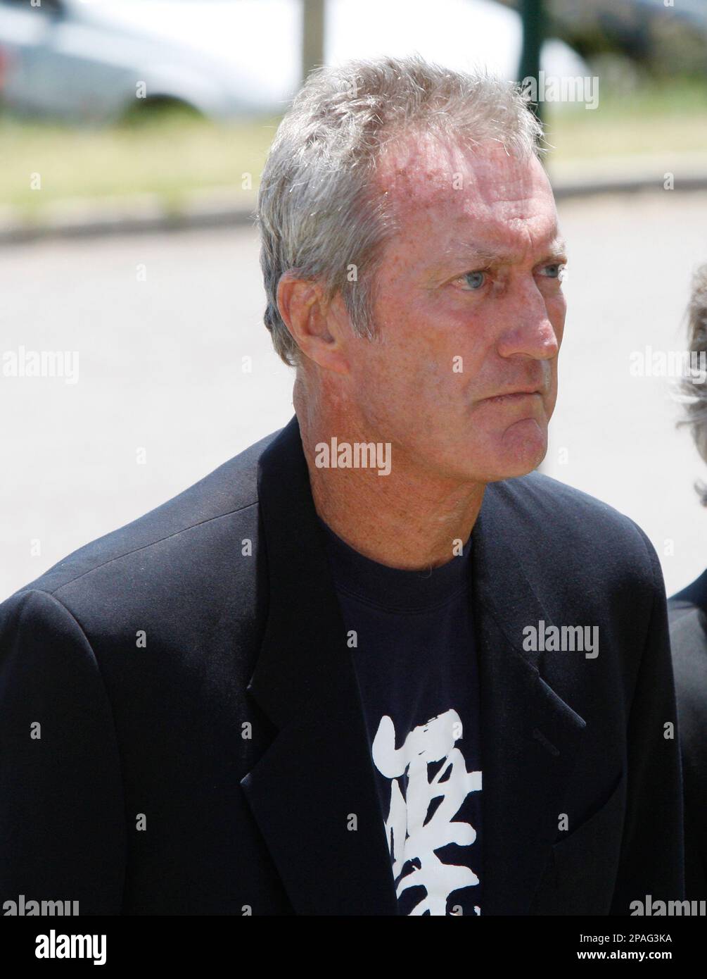 Actor Bryan Brown arrives at a memorial service for the late Hollywood ...