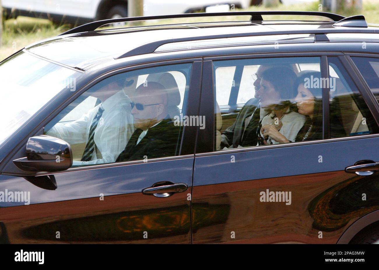 Late Hollywood actor Heath Ledger's father Kim Ledger, second left, his ...