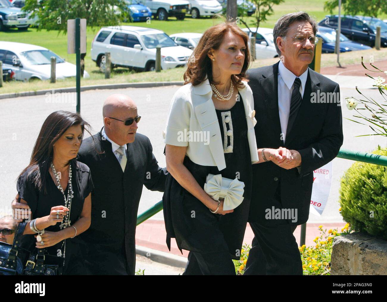Late Hollywood actor Heath Ledger's father Kim Ledger, second left ...