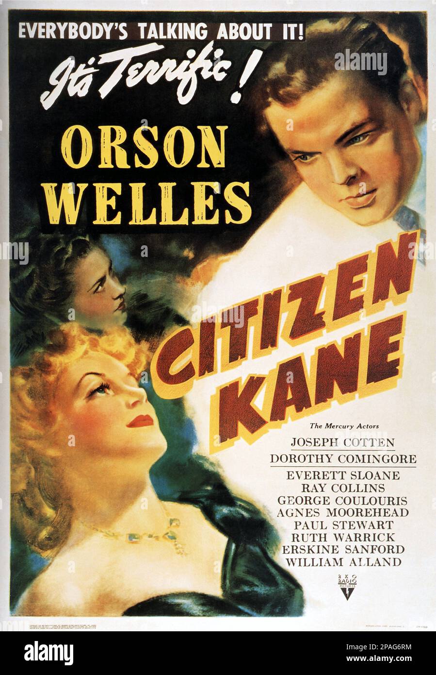 1941 : The original USA movie poster for CITIZEN KANE ( Quarto potere ...