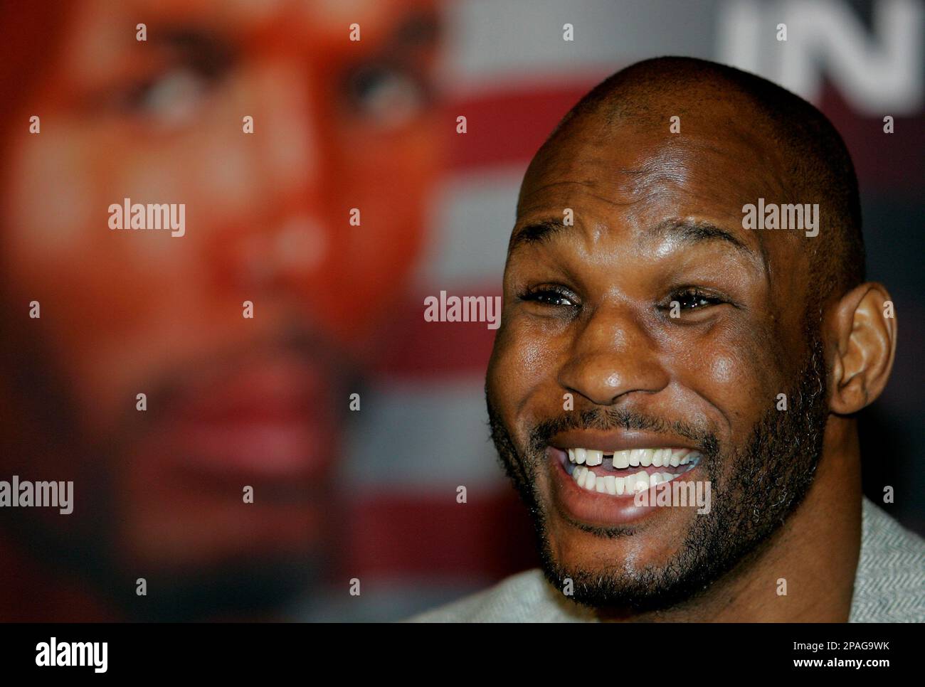 U.S. light heavyweight boxer Bernard Hopkins, 43, speaks at a press ...