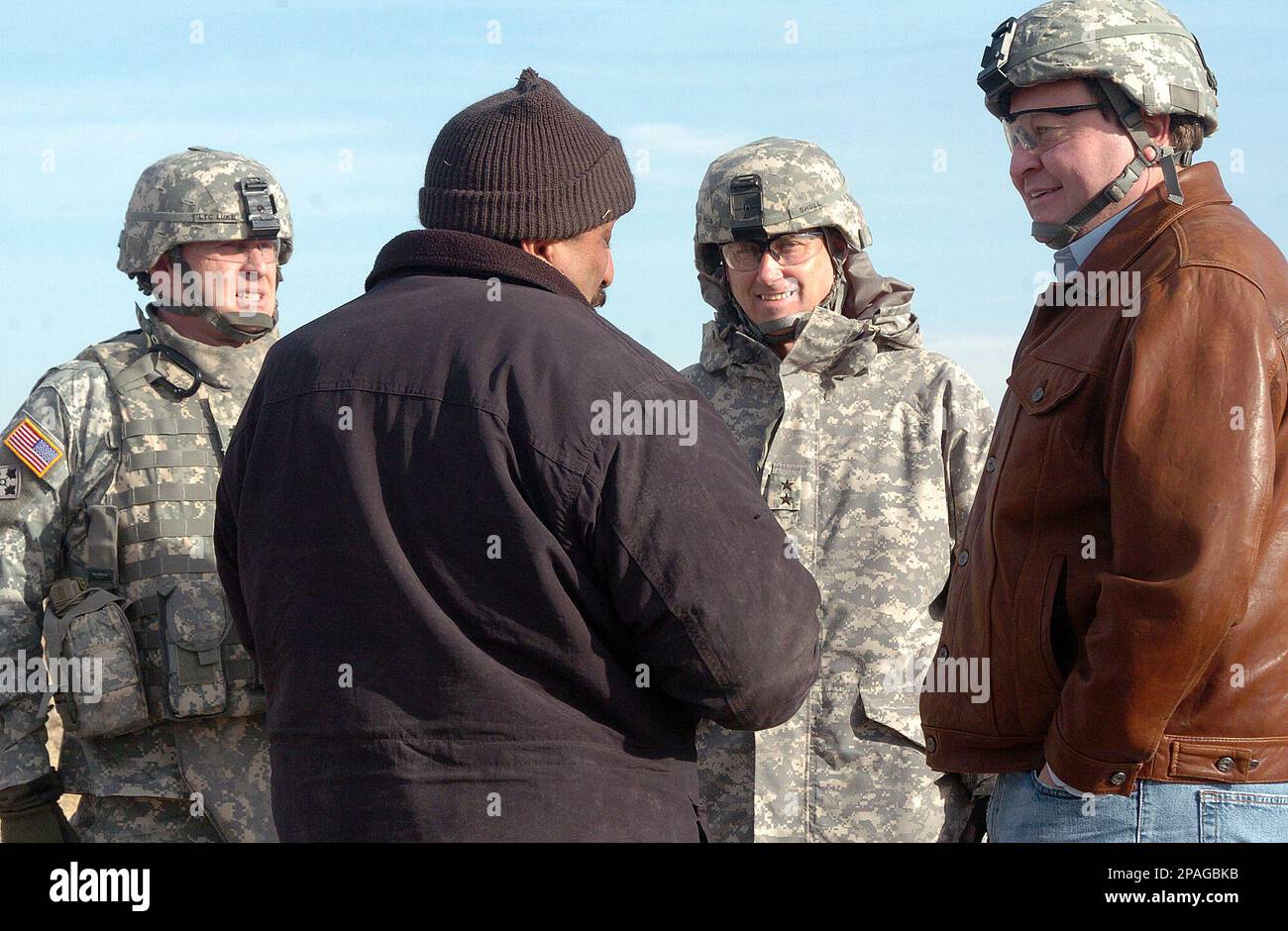 Gov. Brian Schweitzer, right, along with Brig. Gen. Randy Mosley ...