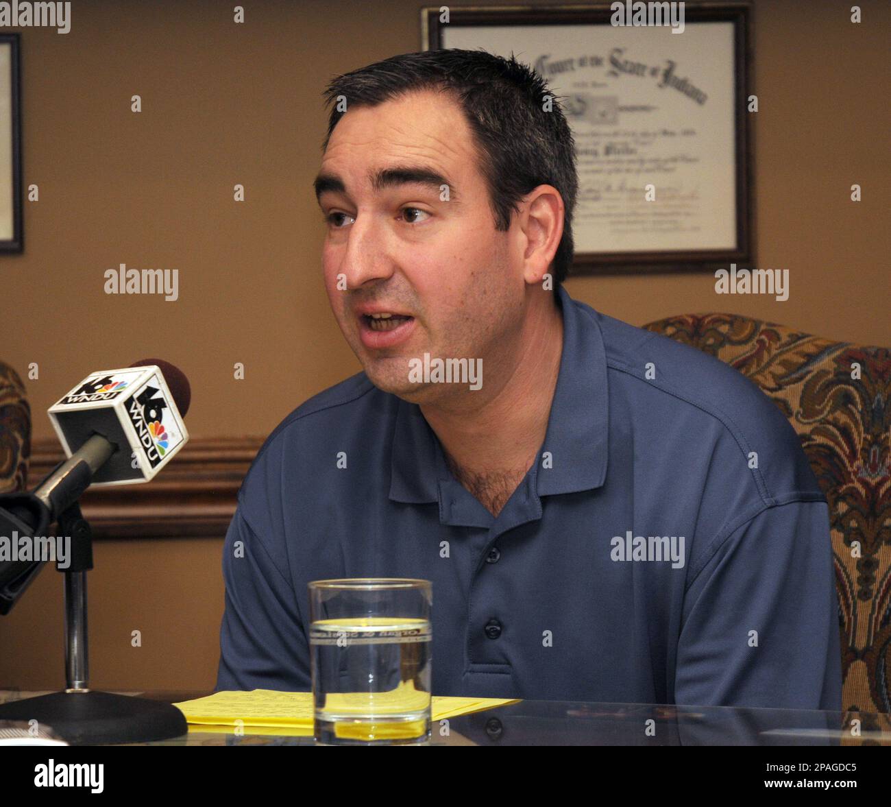 Brian Bishop talks during a news conference Wednesday, Feb. 6, 2008, in ...