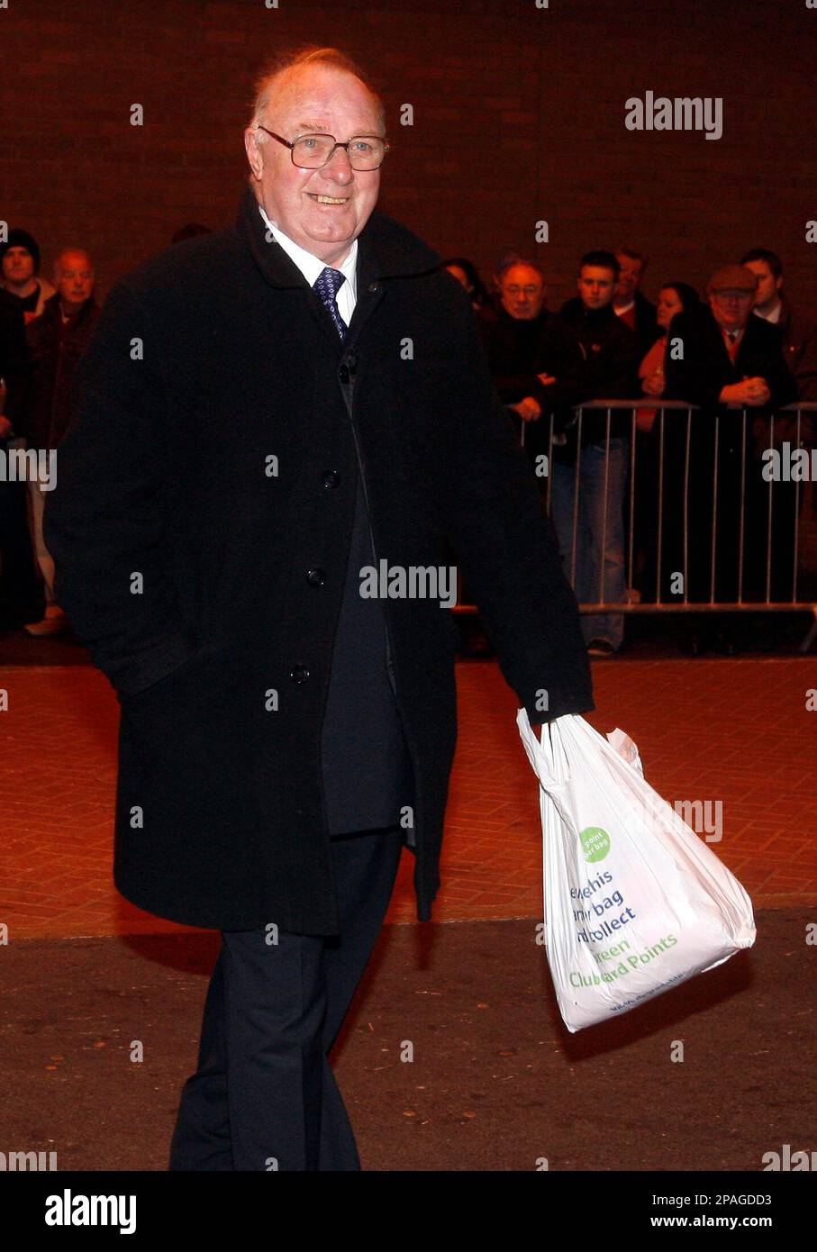 Munich air crash survivor Albert Scanlon arrives at a memorial service ...