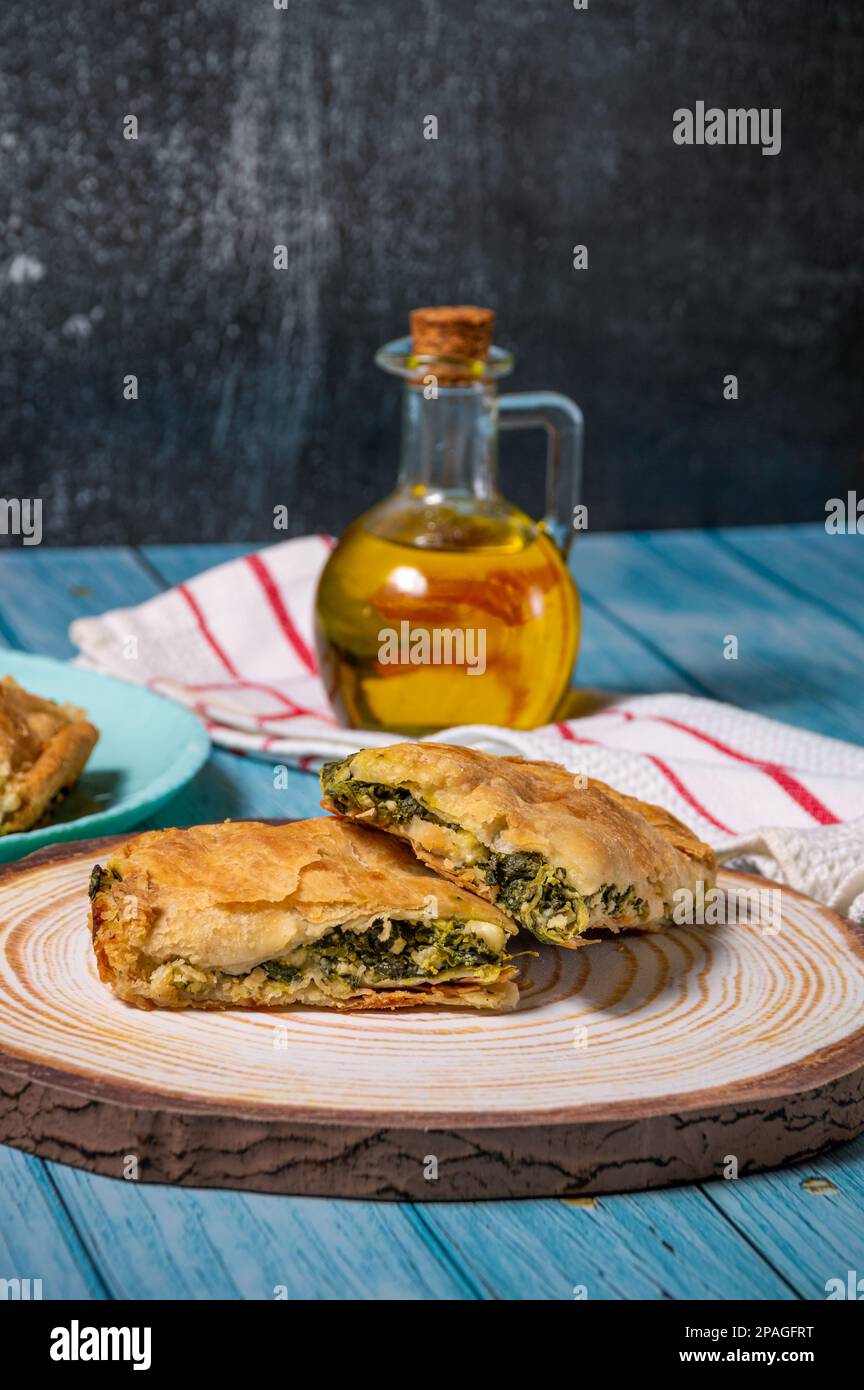 Traditional cheese pie greece hi-res stock photography and images - Alamy