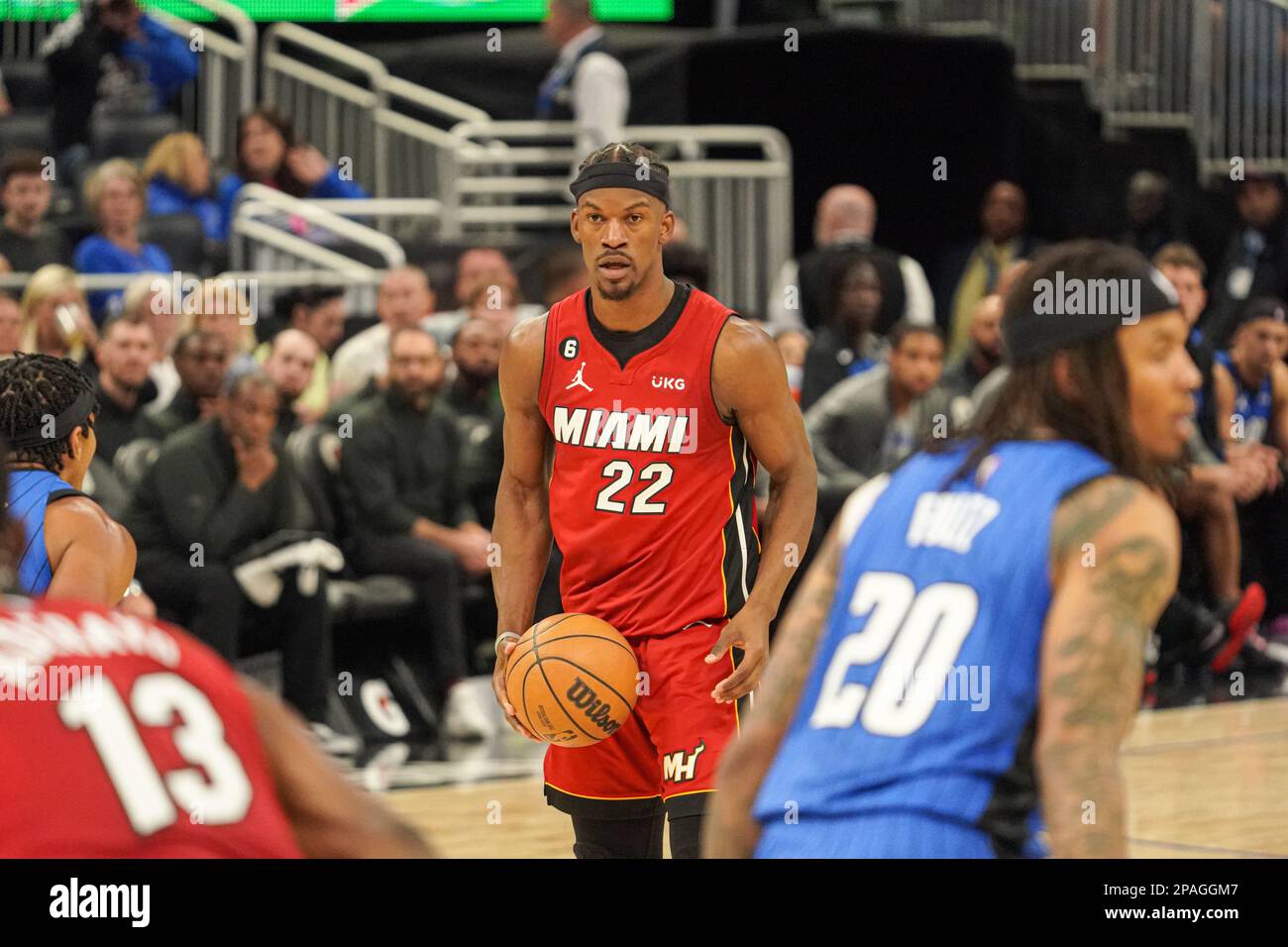 Orlando, Florida, USA, March 11, 2023, Miami Heat forward Jimmy Butler ...